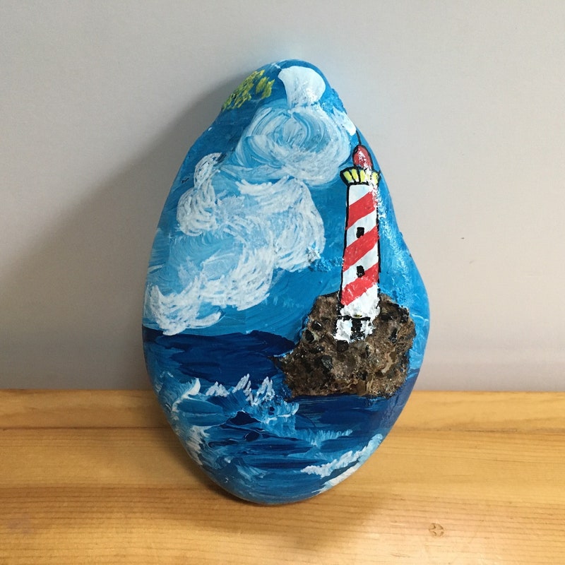Ocean Painted Rock - Etsy