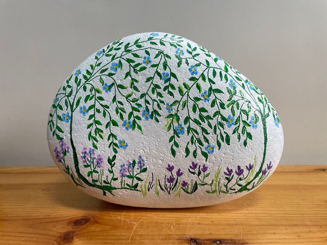 Painted Rock, Garden Decoration, Spring Flowers, Mother's Day Gift - Etsy