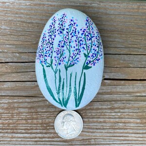 Painted Rocks With Flowers Set of Six Small Hand Decorated River Stones ...