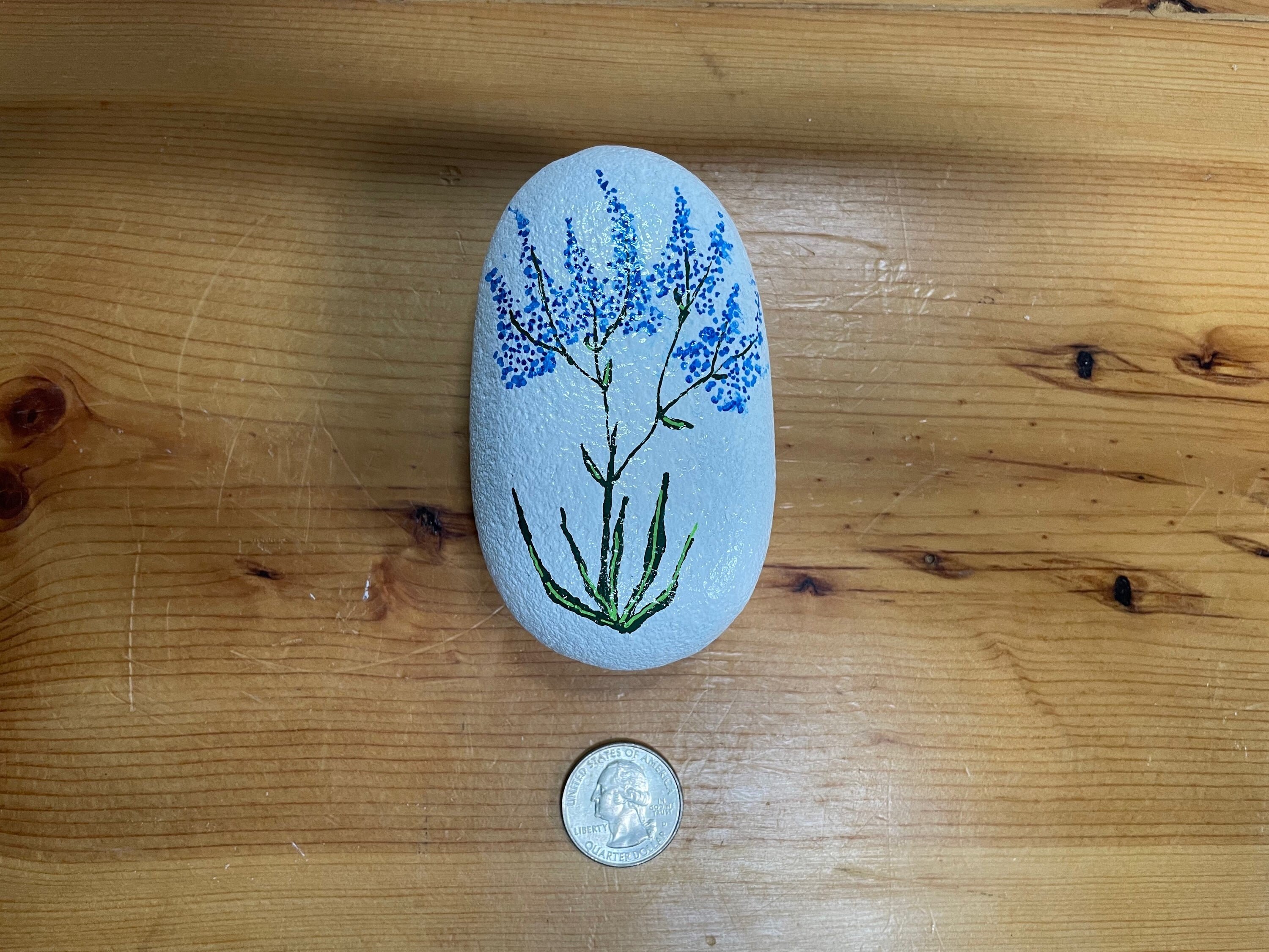 Painted Rocks With Flowers Set of Six Small Hand Decorated River Stones ...