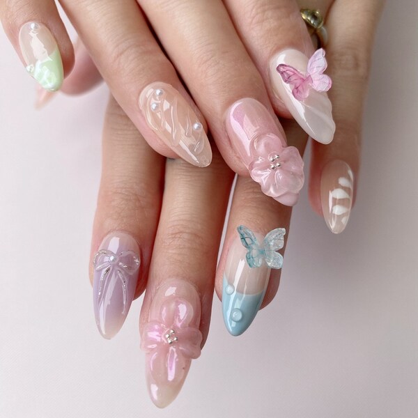 Cute Fake Nails - Etsy