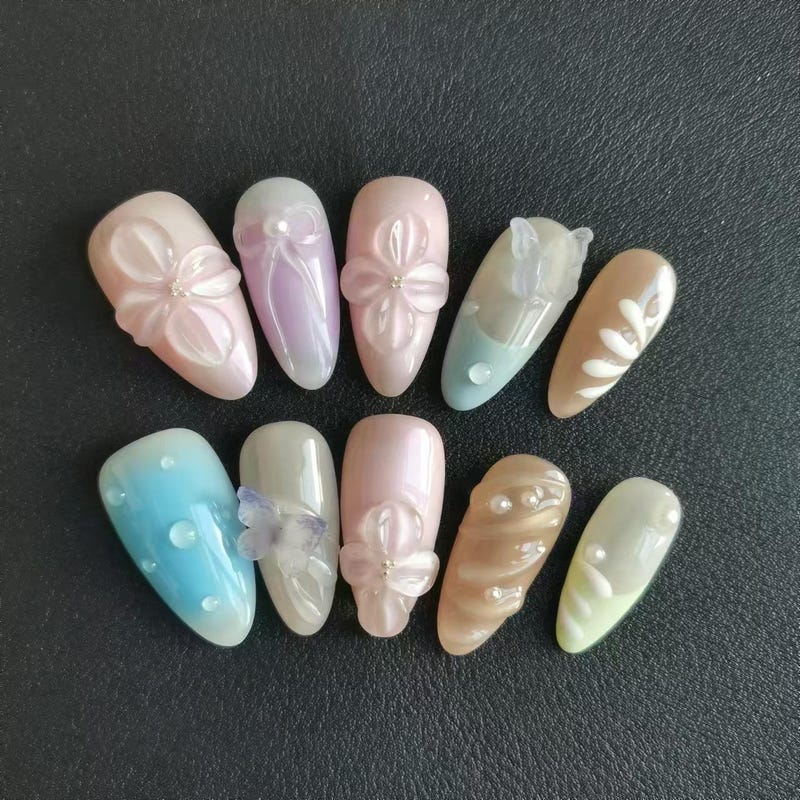 Cute Fake Nails - Etsy
