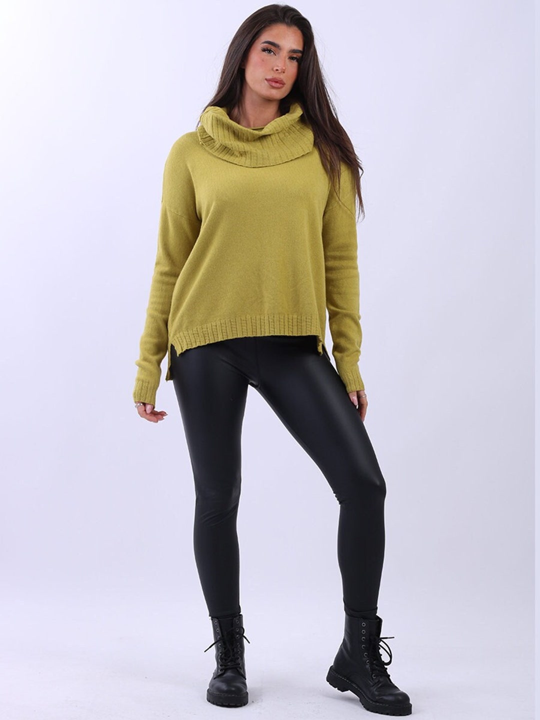 Fine Rib Knit Scarf Lagenlook Woolen Sweater - Etsy