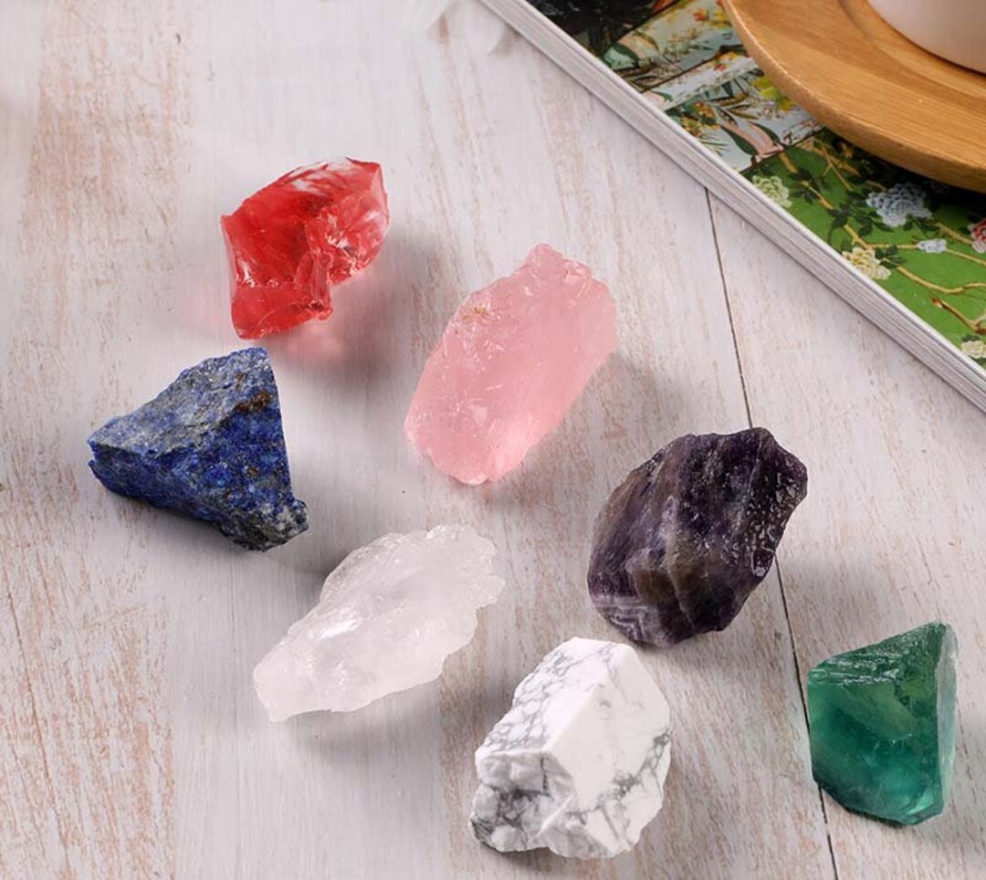 Juego de 7 piedras de Chakra piedra preciosa de piedra - Etsy España