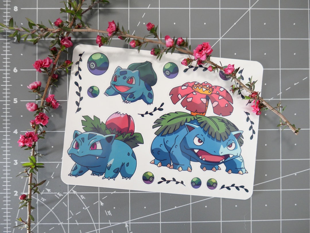 Pokemon Sticker Set - Bulbasaur Evolutions - Etsy