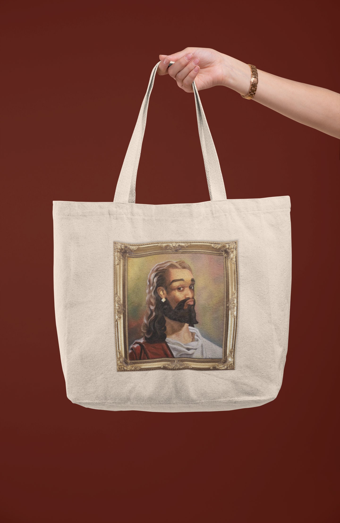 Funny Meme Tote Bag Conceited Meme, Skeptical Jesus, Black Jesus ...