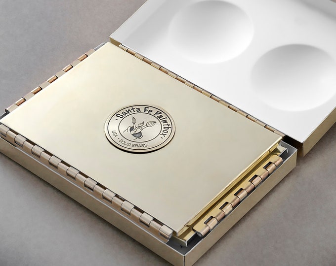 Studio Paintbox, Brass Palette, Brass Watercolor Palette, Brass ...