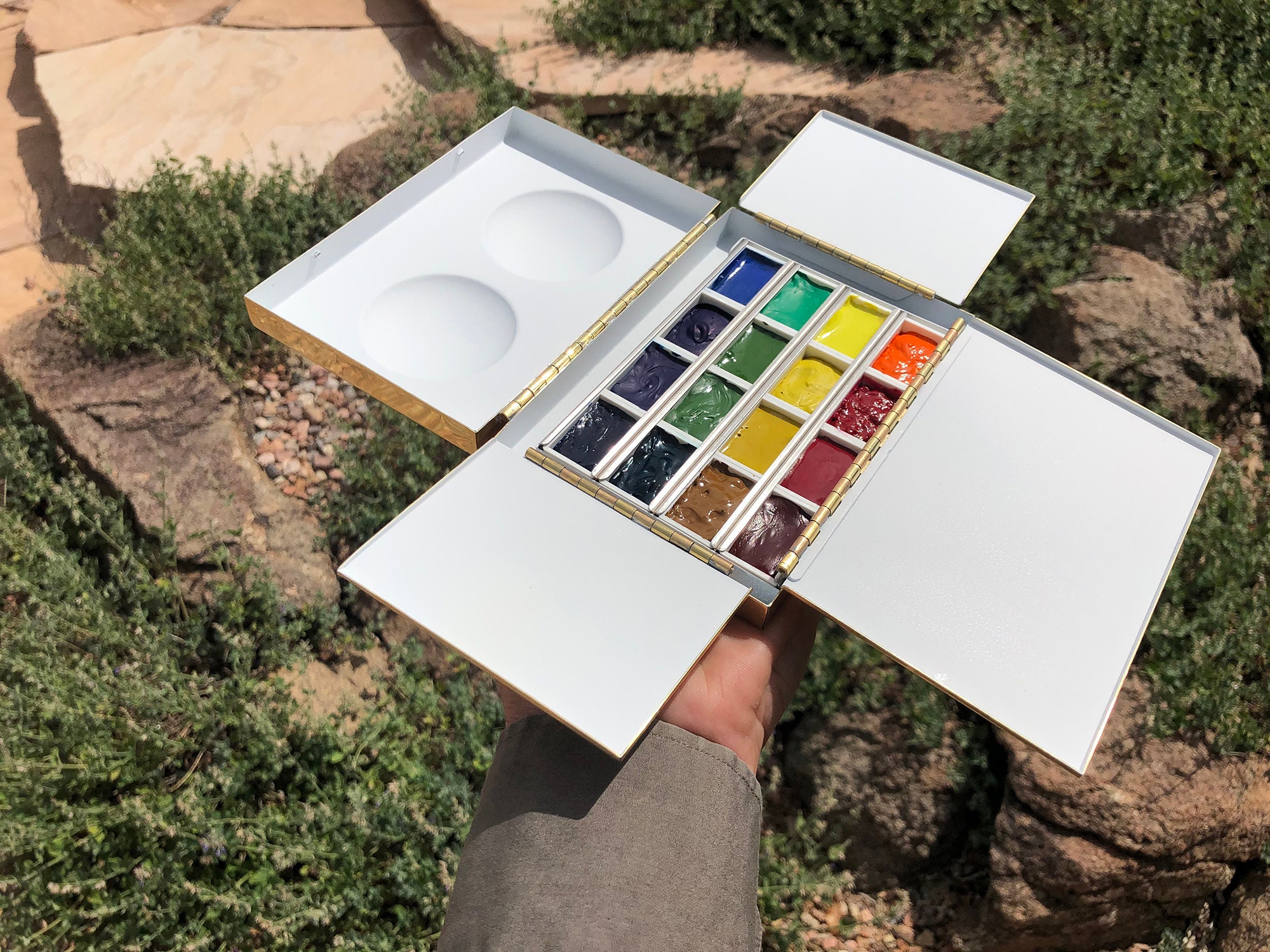 Handmade Brass Watercolor Palette: Santa Fe Studio Paintbox - Etsy