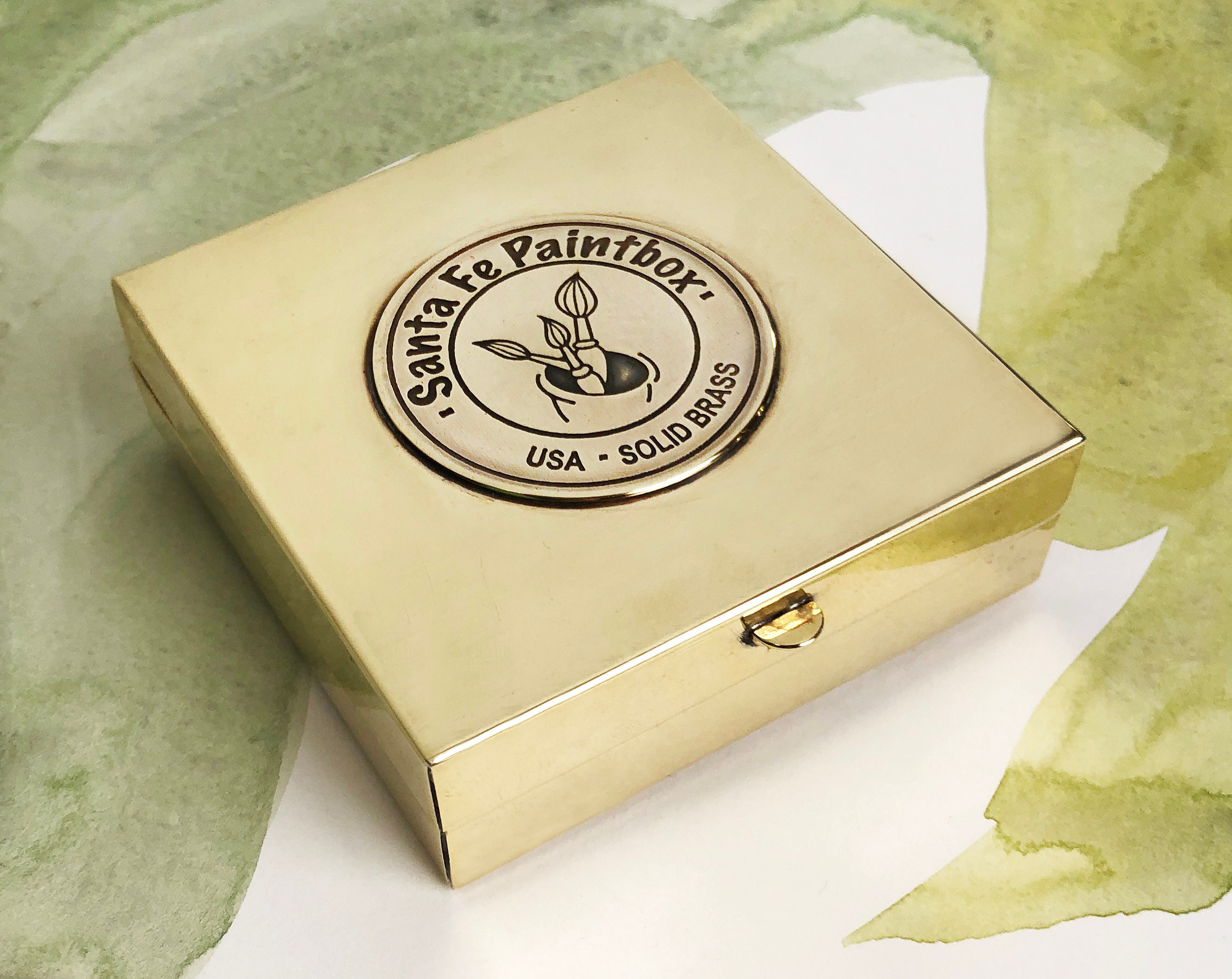 Brass Watercolor Palette Handmade Brass Palette Brass | Etsy