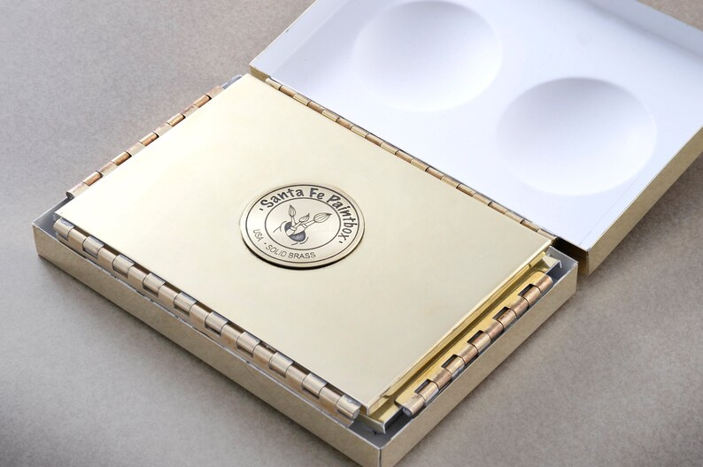Brass Palette Brass Watercolor Palette Brass Paintbox - Etsy UK