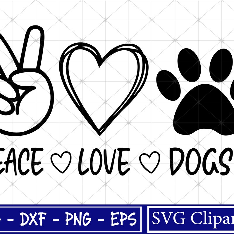 Dog Love Svg - Etsy