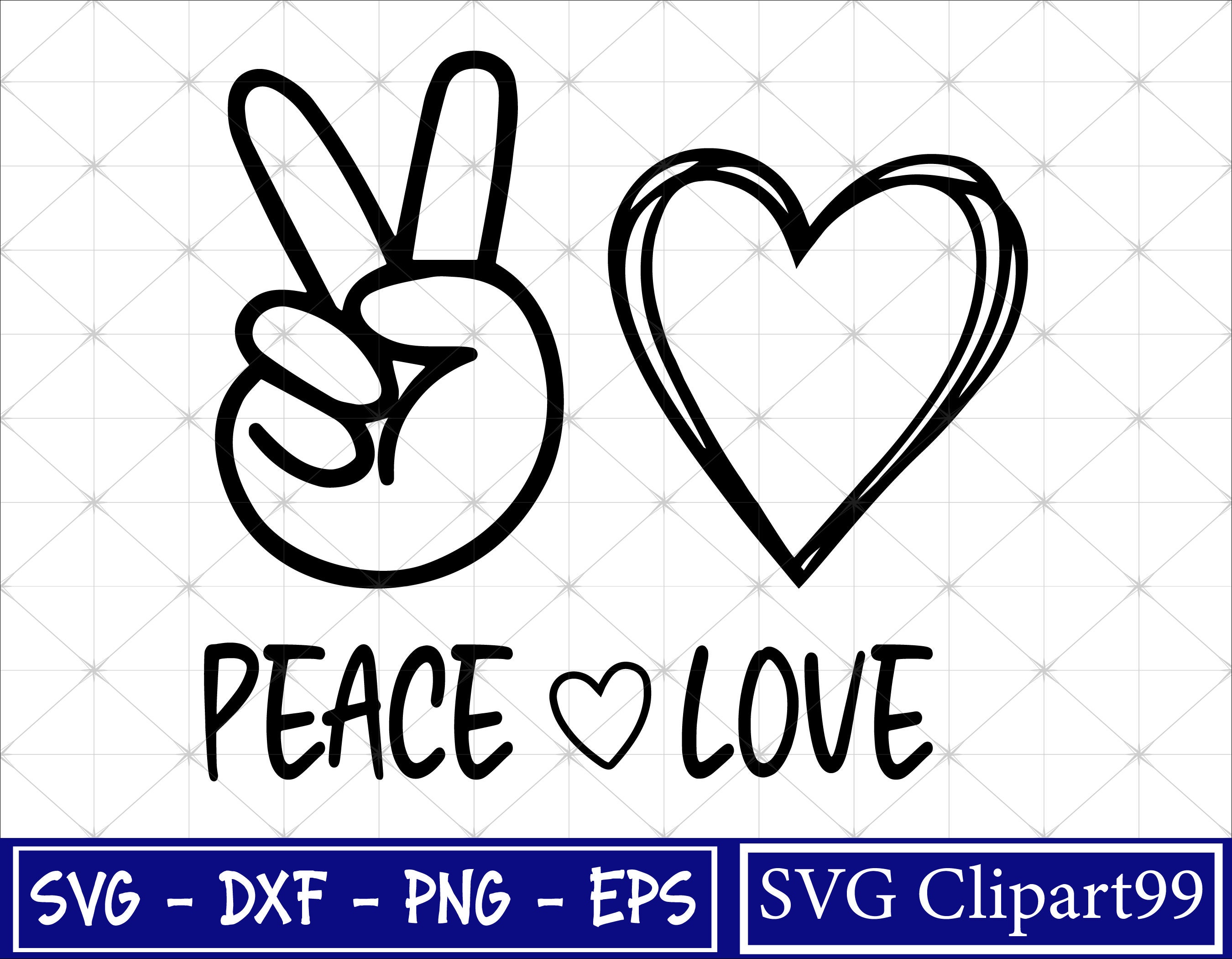 Peace Love Svg Peace and Love Svg Peace Love Sign Svg Peace - Etsy
