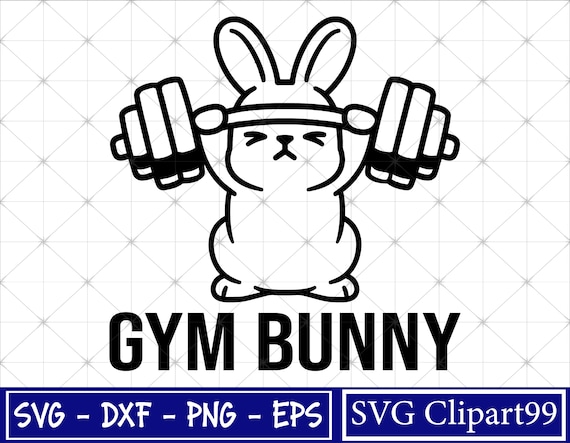 Gym Bunny Svg Cute Easter Bunny Svg Gym Svg Easter Shirt - Etsy