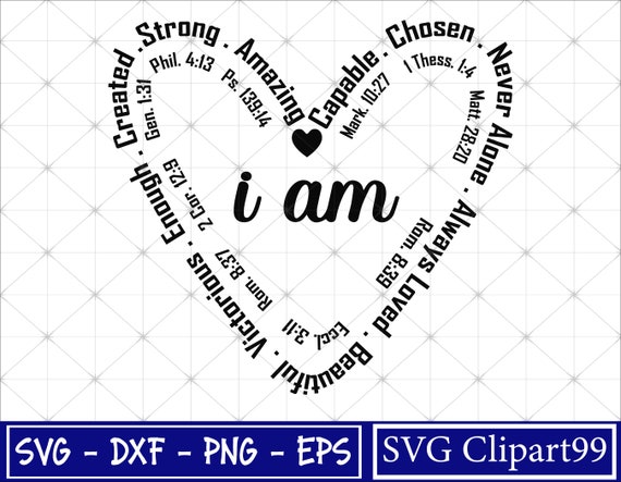 I Am Inspirational Svg Bible Verse Svg Positive Svg | Etsy