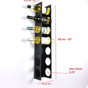 Wall Mounted Wine Rack Vertical Wine Rack Wine Bottle Display Holder - Etsy