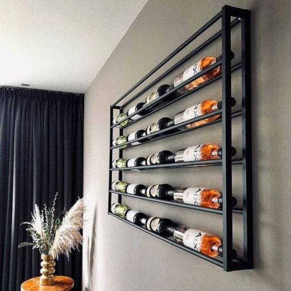Wall Wine Rack - Etsy UK