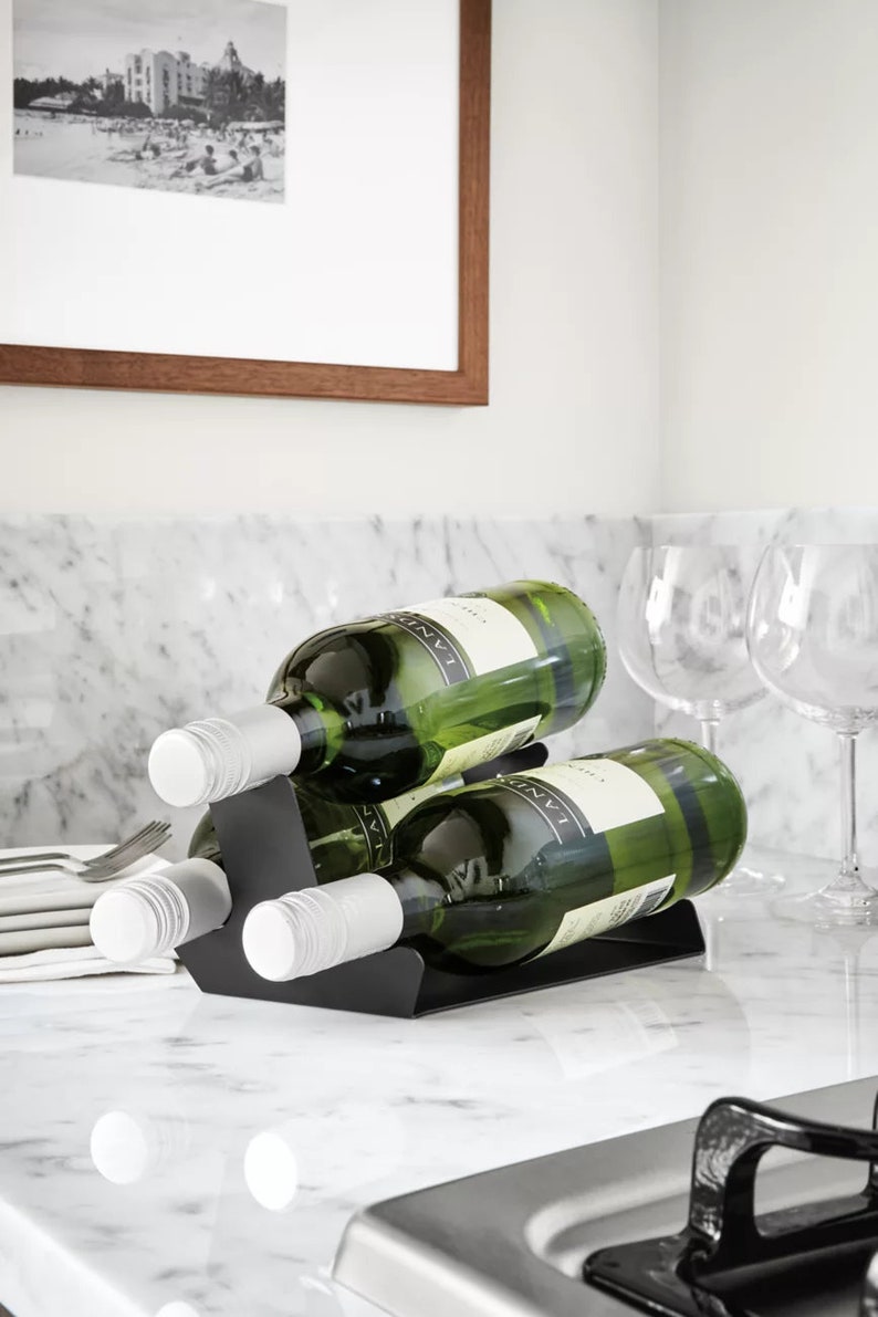 Wine Rack Countertop Wine Rack Minimalist Bottle Holder - Etsy