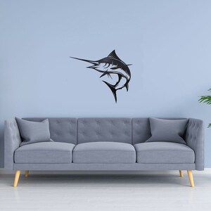 Swordfish Metal Wall Art, Wall Decor, Metal Home Decoration - Etsy