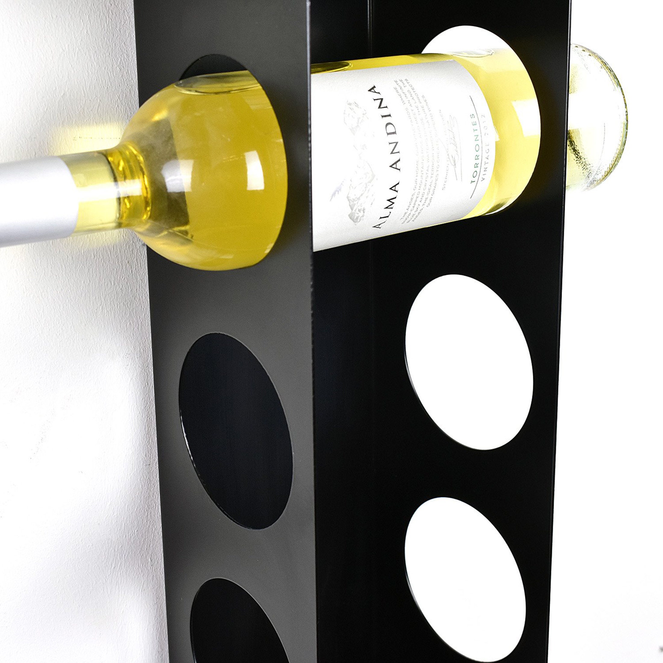 Steel Wall Mounted Wine Rack – Vertical 7 Bottle Display - Etsy