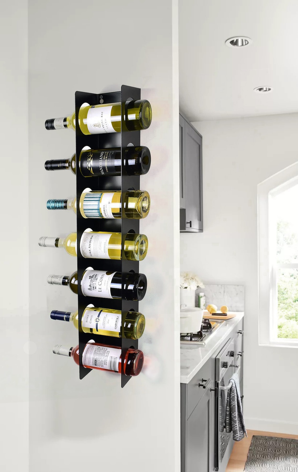 Wall Mounted Wine Rack Vertical Wine Rack Wine Bottle Display Holder - Etsy