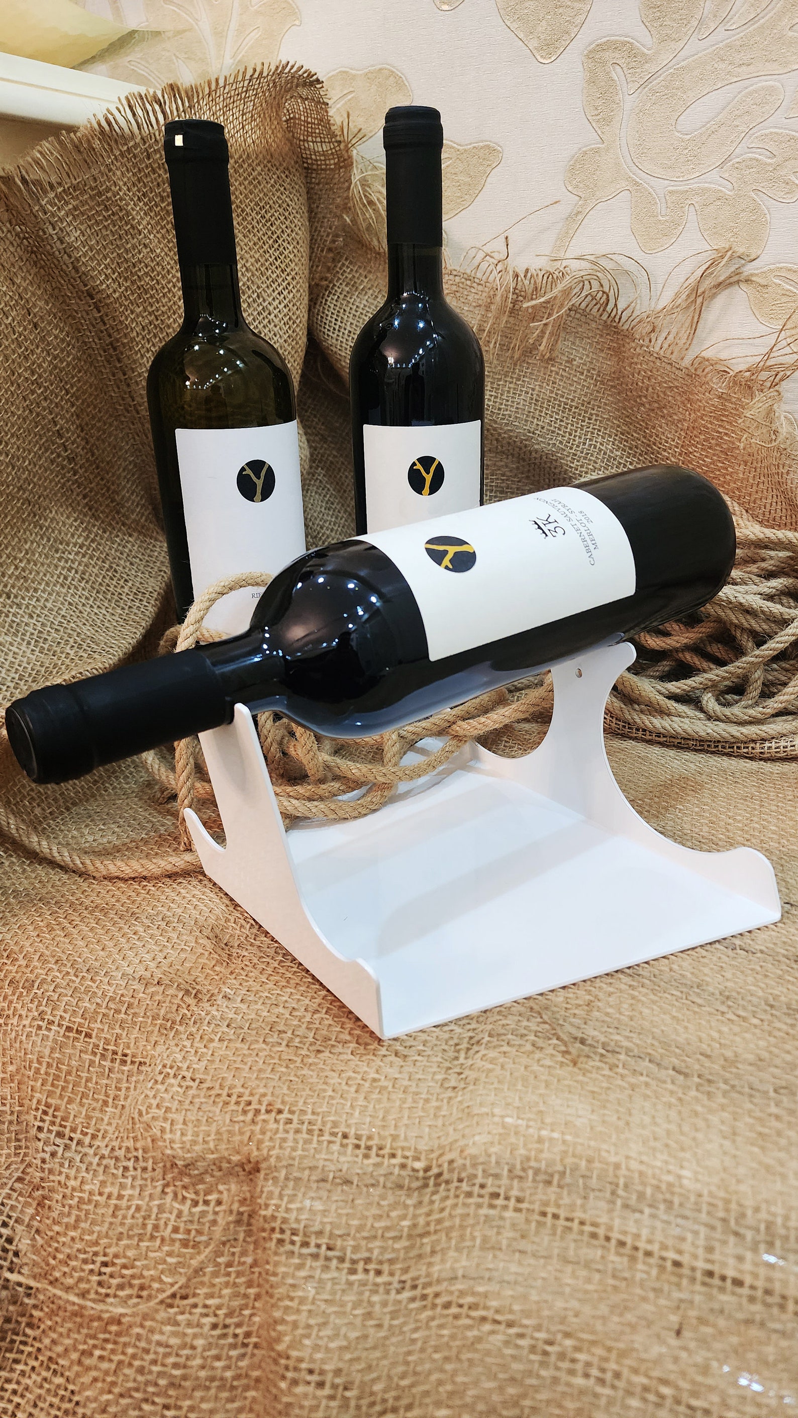 Wine Rack Countertop Wine Rack Minimalist Bottle Holder - Etsy