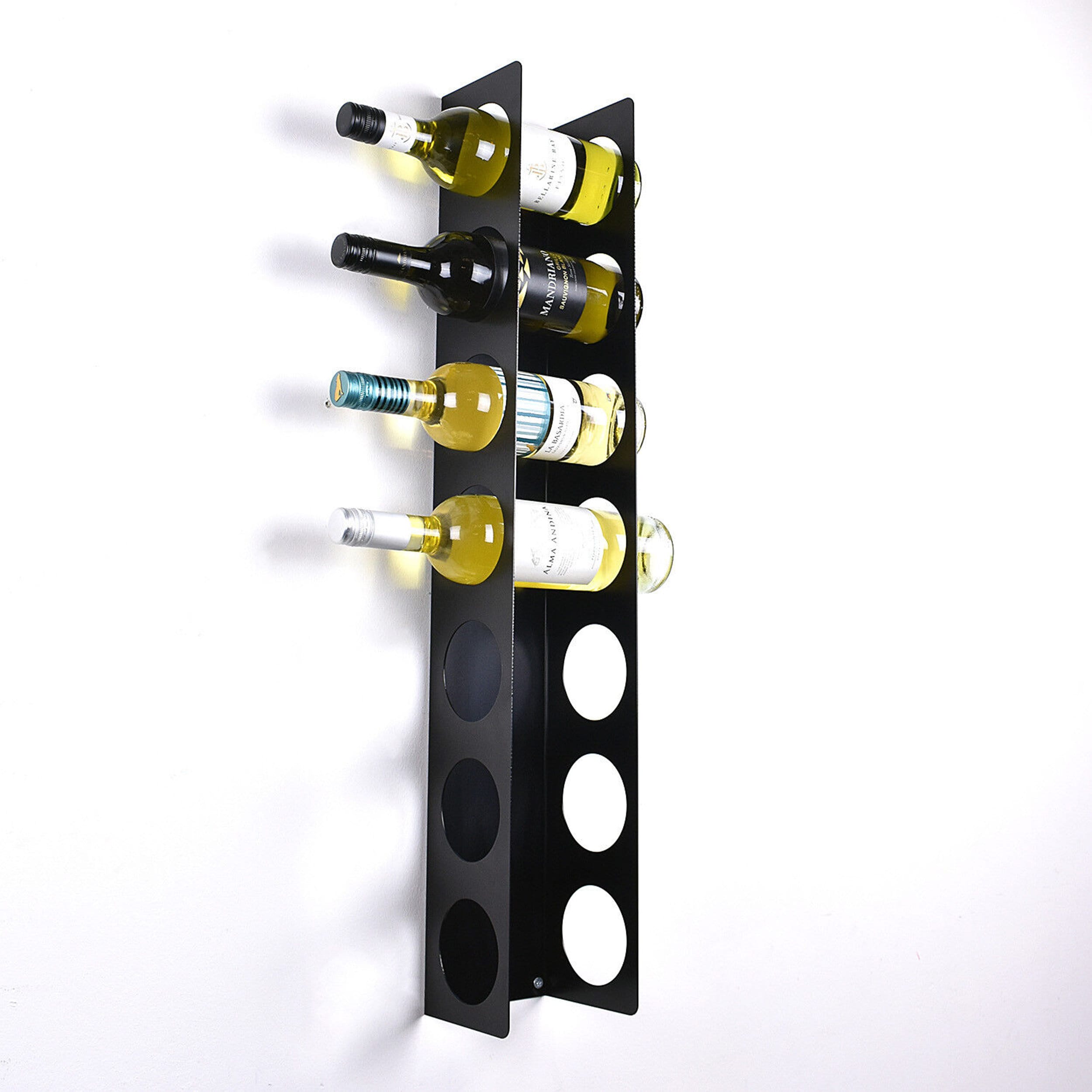 Wall Mounted Wine Rack - Vertical Wine Rack - Wine Bottle Display ...