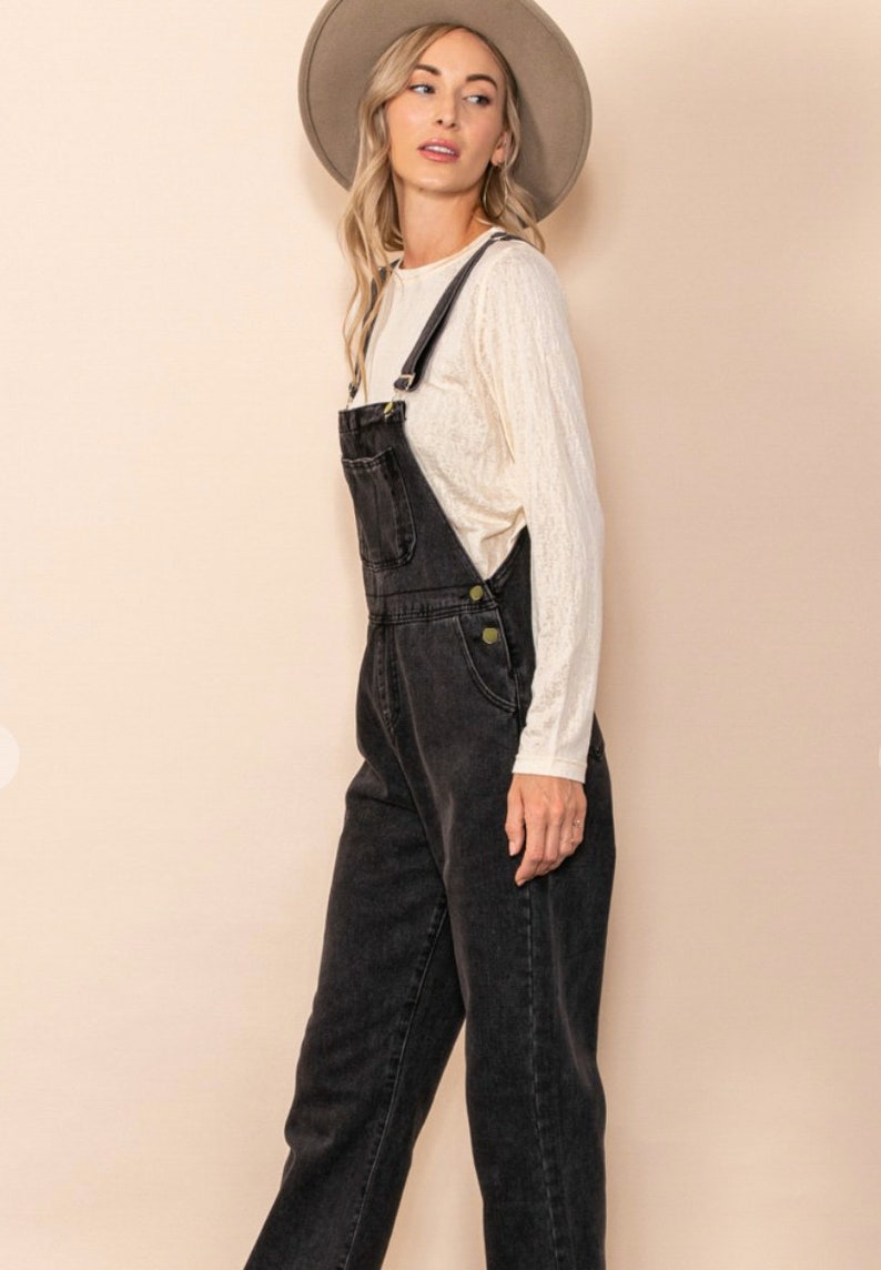Black Overalls - Etsy