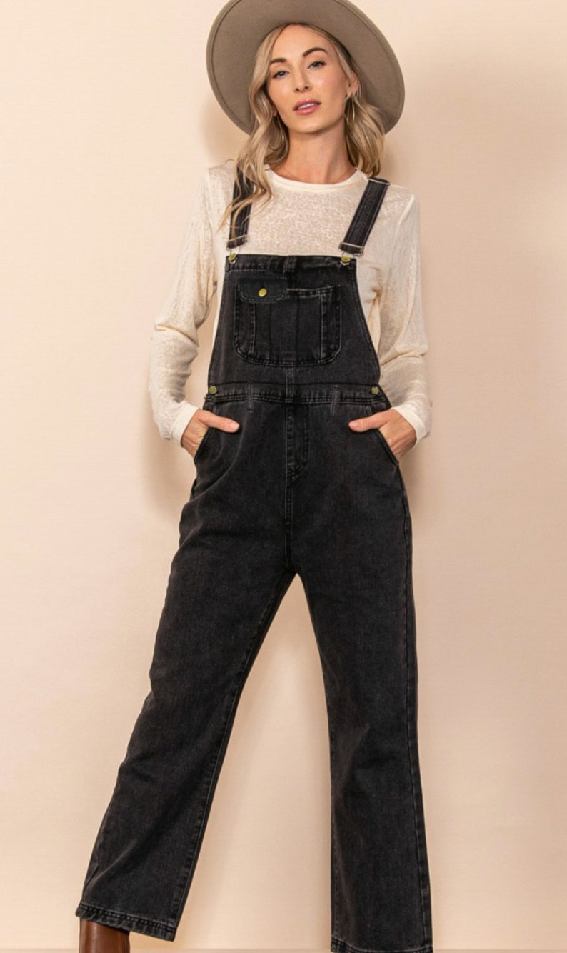Black Overalls - Etsy