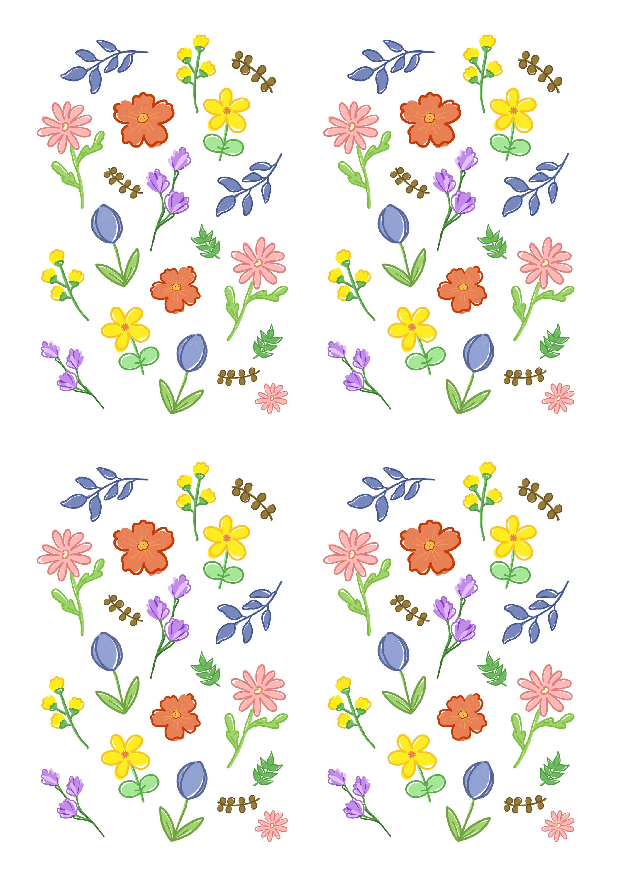Spring Flower Stickers - Etsy