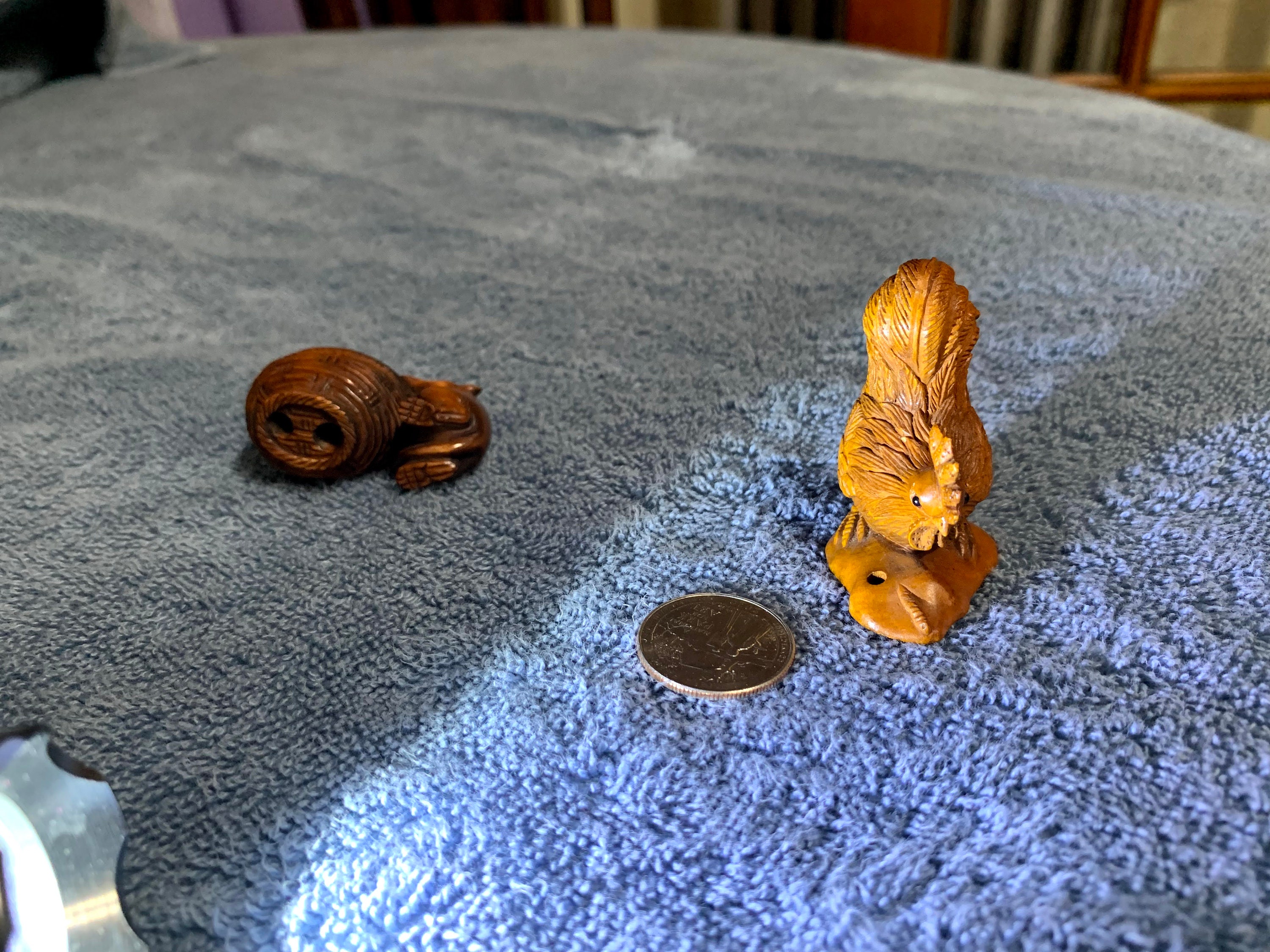 Carved Wood Japanese Japan Figurine Statue Netsuke Boxwood - Etsy