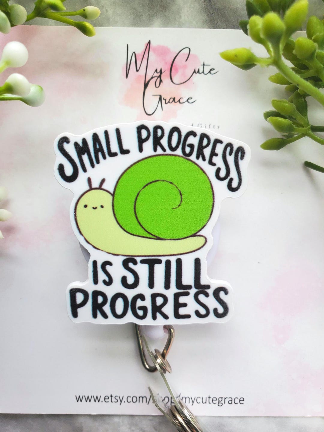 Small Progress is Still Progress Badge Reel - Nurse Badge Pull ...