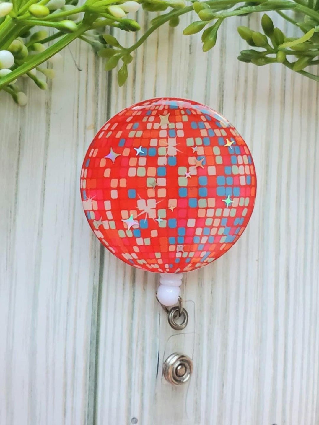 Disco Ball Badge Reel, Cute Badge Reel,badge Reel Retro,badge Reel ...