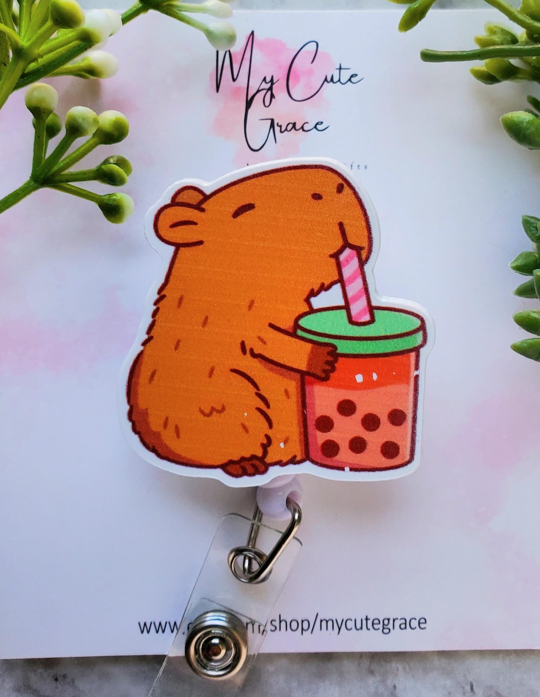 Badge Reel Capybara Summertime ,badge Reel Nurse Badge Reel,funny Badge ...