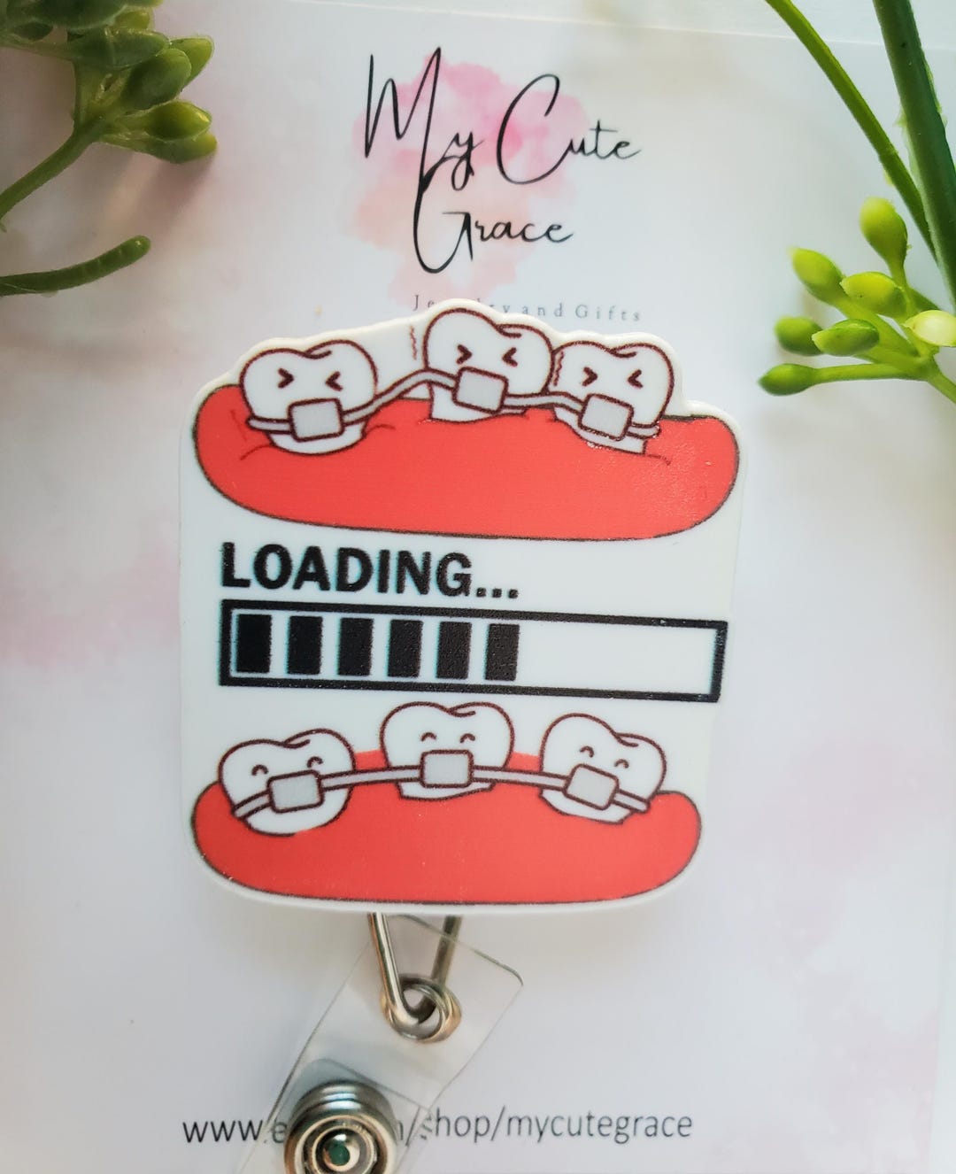 Dental Braces Badge Reel: Orthodontist/hygienist Gift - Etsy