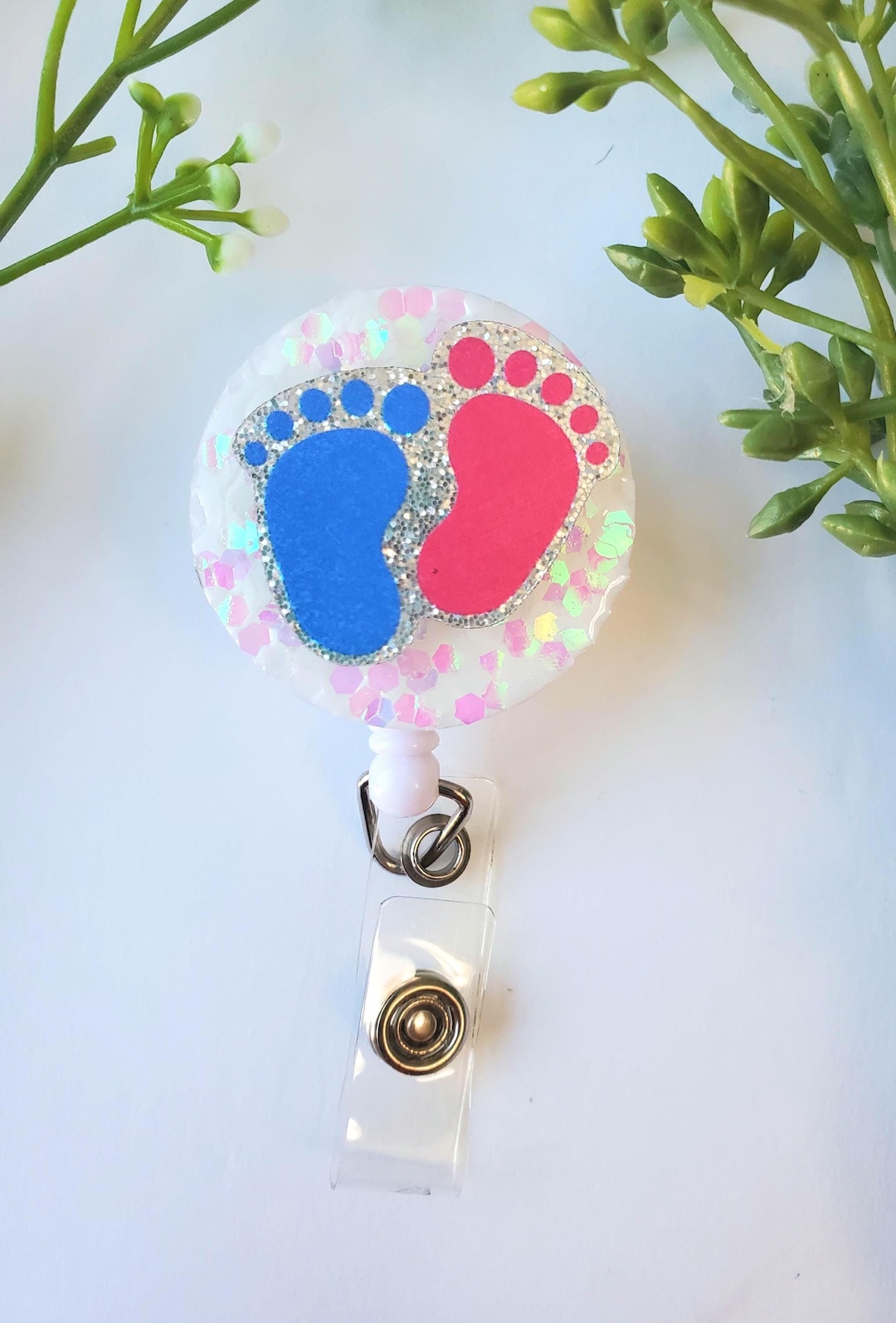 Badge Reel Feet Baby,labor and Delivery Badge Reel,nicu Badge Reel,baby ...