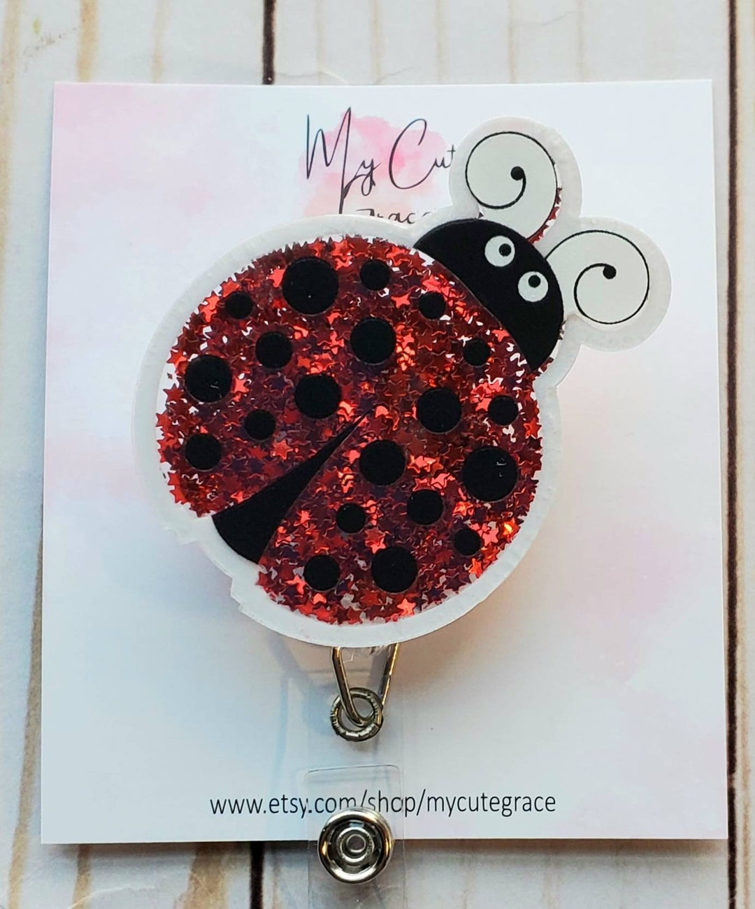Badge Reel Lady Bug,lady Bug Gift, Badge Reel Nurse - Etsy