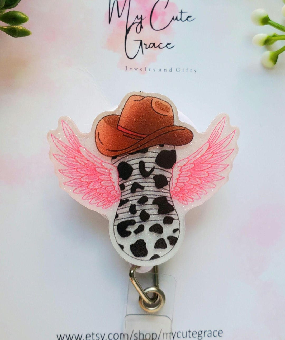 Flying Cowgirl Badge Reel: Novelty Nurse ID Holder - Etsy Australia