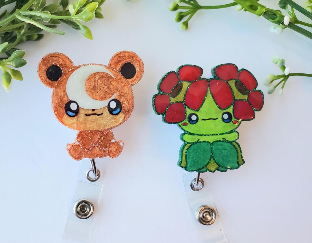 Anime Badge Reel Teddy Moon,retractable Badge Bellosso Gift,badge Reel ...