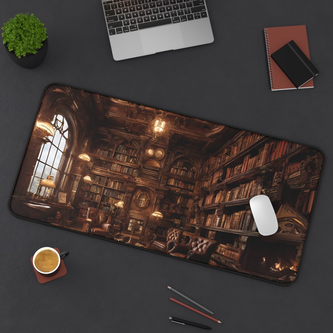 Dark Academia Desk Mat Ivy League School Library Gothic Architecture ...