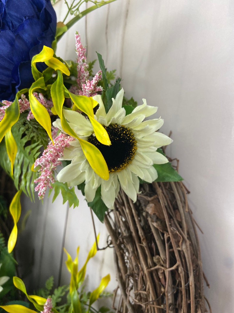 Beautiful Vintage Spring Summer Wreath for Front Door French - Etsy