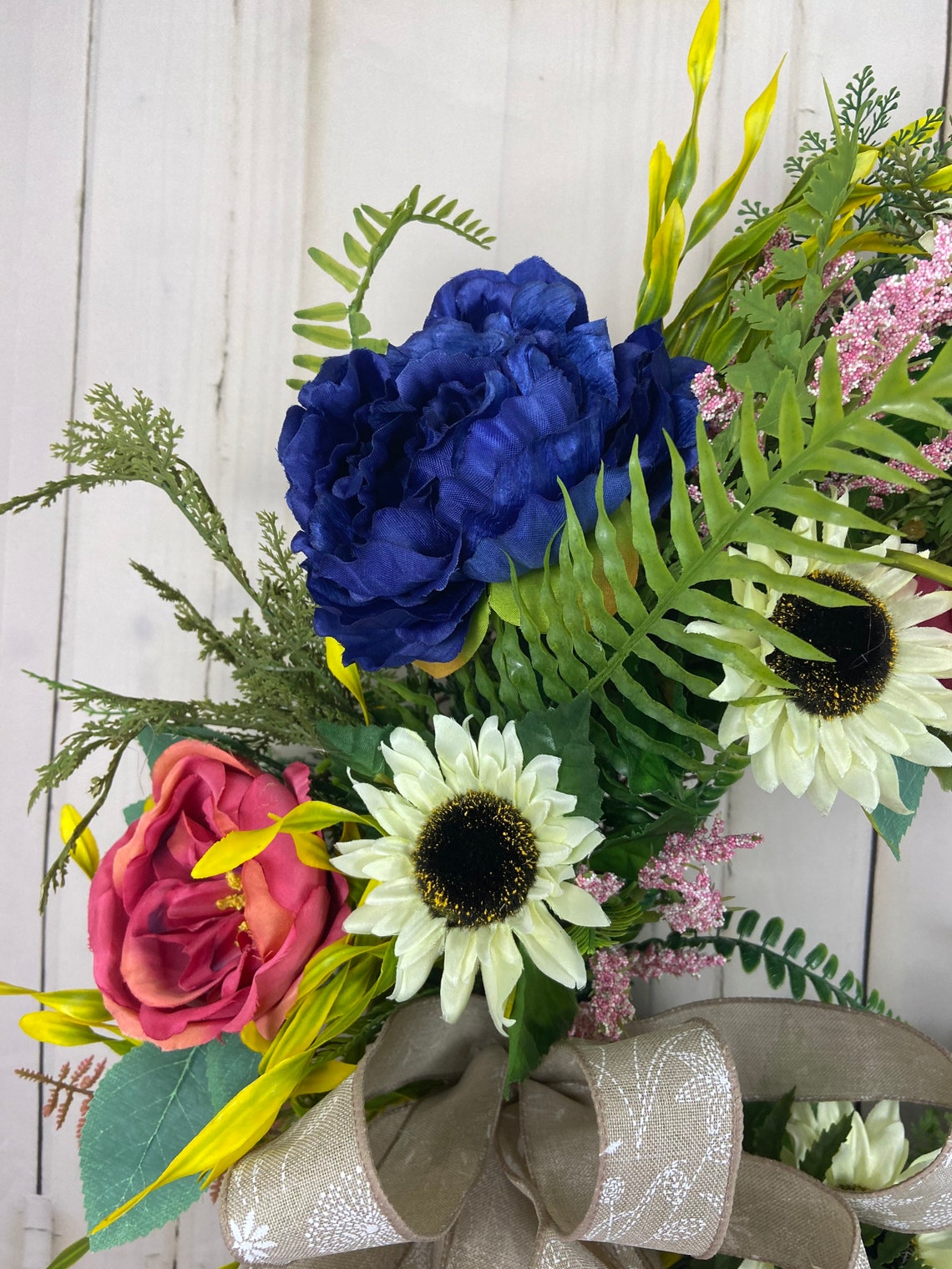 Beautiful Vintage Spring Summer Wreath for Front Door French - Etsy