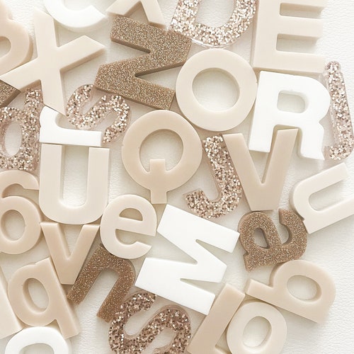 Handmade Epoxy Resin Alphabet Letters Set for Sensory Play and - Etsy