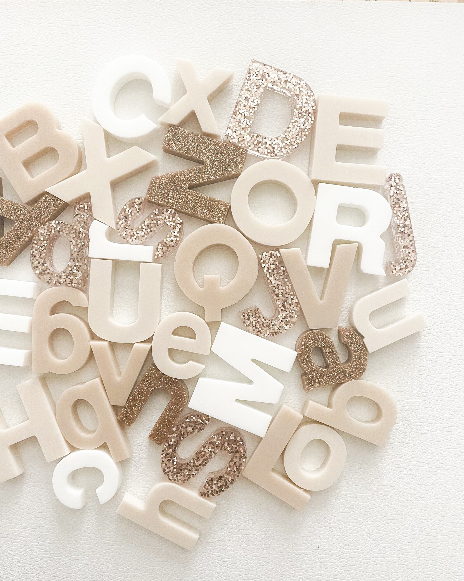 Handmade Epoxy Resin Alphabet Letters Set for Sensory Play and ...