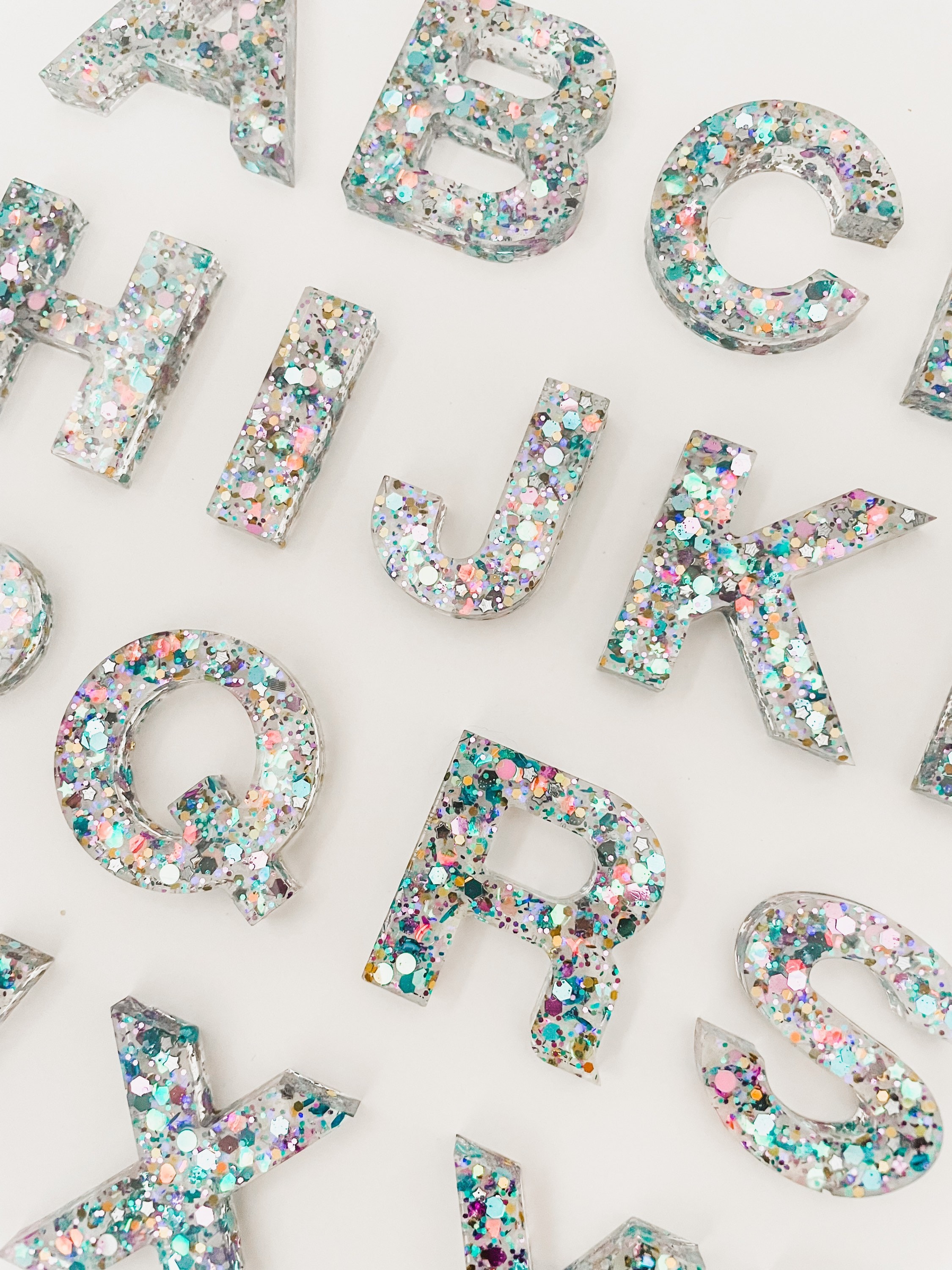 Handmade Epoxy Resin Alphabet Letters Set for Sensory Play and - Etsy