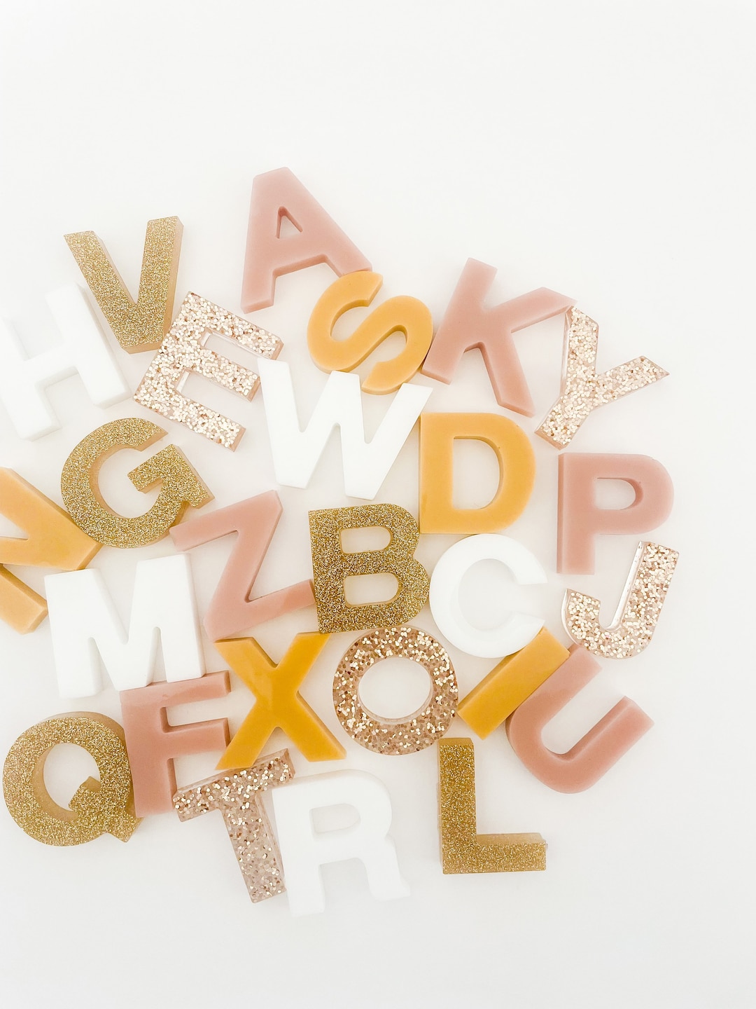 DESERT SUNRISE Handmade Epoxy Resin Alphabet Letters Set for - Etsy