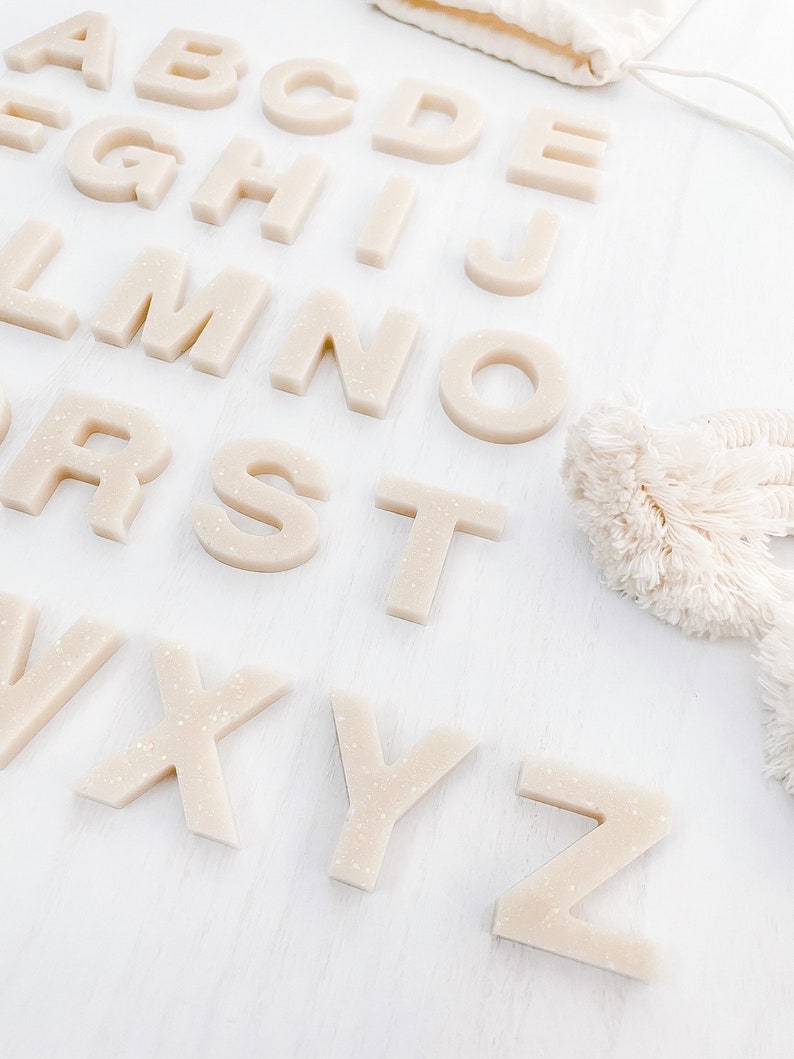 Handmade Epoxy Resin Alphabet Letters Set for Sensory Play and - Etsy
