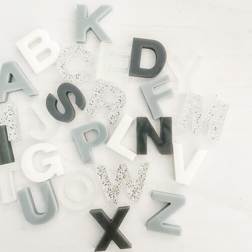Handmade Epoxy Resin Alphabet Letters Set for Sensory Play and - Etsy