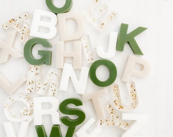 Handmade Epoxy Resin Alphabet Letters Set for Sensory Play and - Etsy