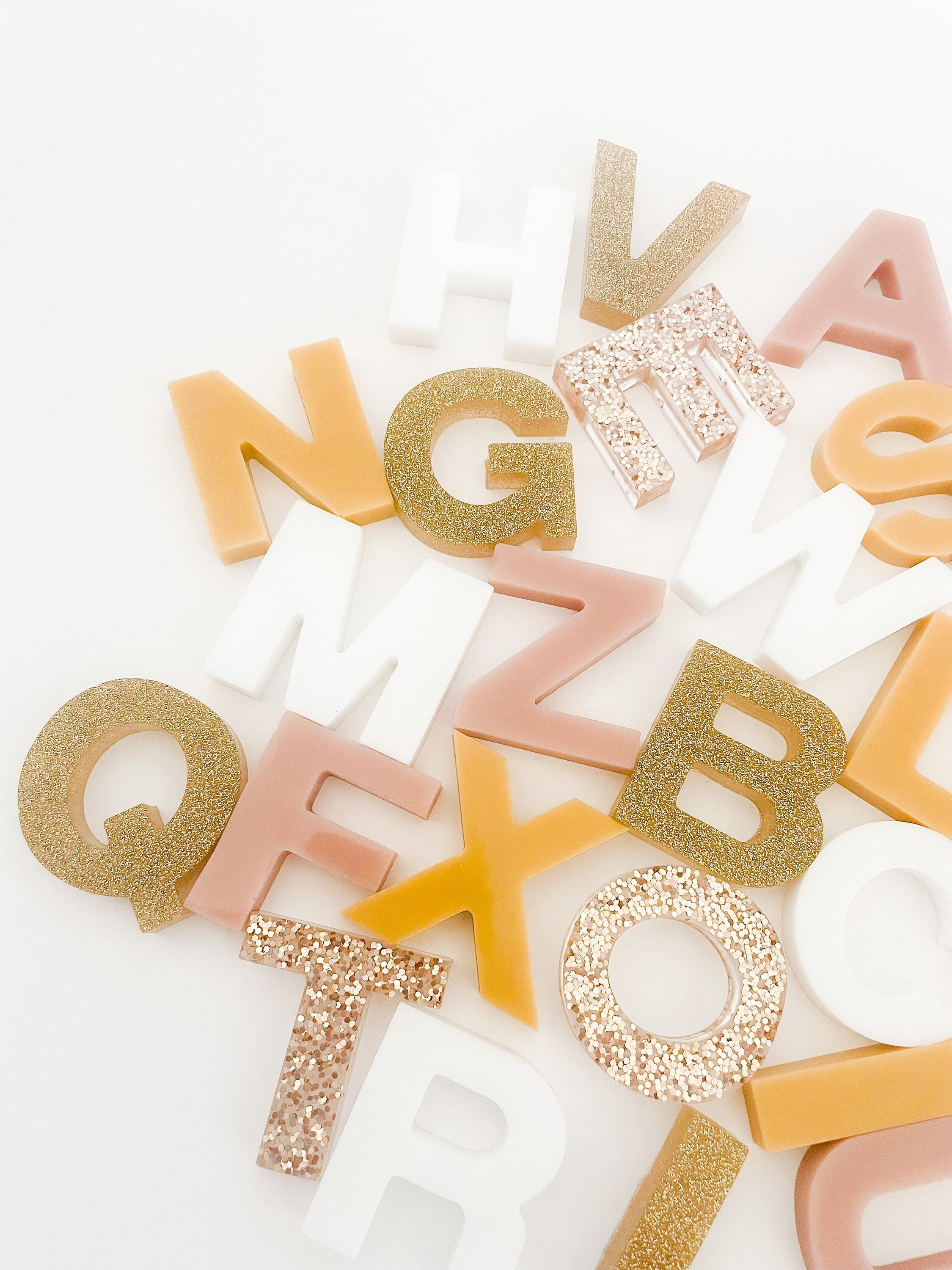 DESERT SUNRISE Handmade Epoxy Resin Alphabet Letters Set for - Etsy
