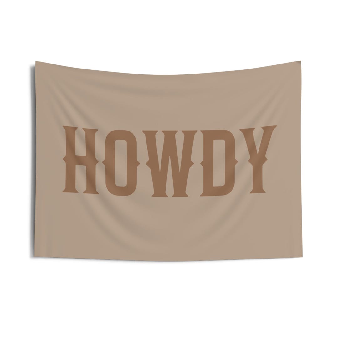 PICK COLORS | Howdy Banner Flag | Western Room Decor | Country Room ...